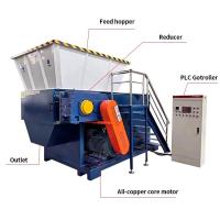 China 1500-2500kg/h Capacity Single Shaft Shredder for Textile Fabric and Nylon Strips for sale