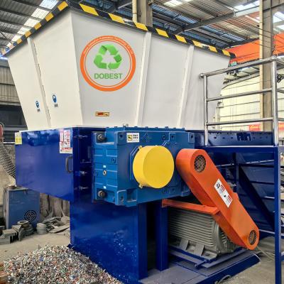 China 1500-2500kg/h Low Energy Consumption Large Torque Fabric Clothes Nylon Strips Textile Single Shaft Shredder for sale
