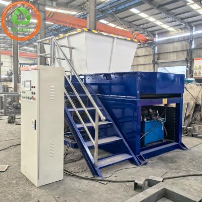 China Low Noise 90-1500-2500kg/h Fabric Clothes Nylon Strips Textile Single Shaft Shredder for sale