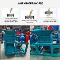 China 15-24RPM Tire Shredder for Waste Plastic Crusher High Output Scrap Shredder Machine for sale