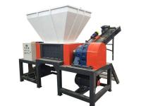 China 1000 kg Capacity Double Shaft Axis Shredder for Wood Plastic Pallet Tires Fishnets for sale
