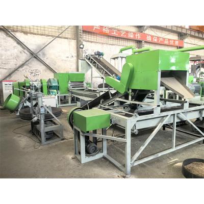 China Rubber Powder Production Line for Big Tire Cutting Machine and Waste Tyre Recycling for sale