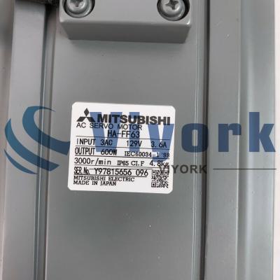 China Mitsubishi HA-FF63 AC Servo Motor 3.6A 600W 3000RPM 129V KEY CE/UL for sale