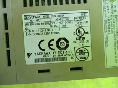 China Yaskawa SGDM-01ADA AC SERVO AMPLIFIER 200-230V 2A 0.1KW 50/60HZ NEW for sale
