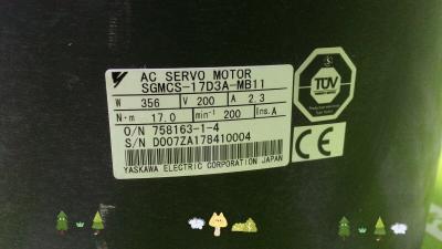 China Yaskawa SGMCS-17D3A-MB11 AC SERVO MOTOR 2.3A 356W 200V 200RPM NEW for sale