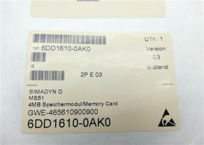 China 4MB/8KB PM6 6DD1610-0AK0 Simadyn D Flash Memory Card for sale