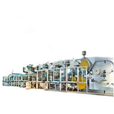 China Ultrasonic Automatic Hot Selling Professional Italy technology Exported I shape Adult diaper machine for sale