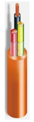 China 0.6/1kV 2C+E XLPE insulated orange circle cable complied with AS/NZS standard for sale