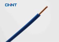 China Blue Color PVC Insulated Wire , Single Core Electrical Cable Fire Resistant for sale