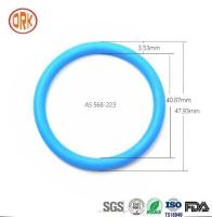 China 0.5mm - 1000mm 568 Blue Silicone Sealing Rubber Ring RoHS Rubber Flat O Rings for sale