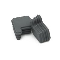 China Square Plastic Pipes Dust Prevention Black Plastic End Caps with EPDM Insert Plugs for sale