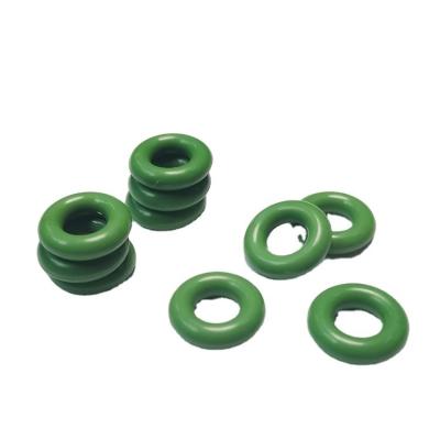 China Custom Size Temperature Resistant Green Fluorine Rubber O-Ring for Automotive Seals for sale