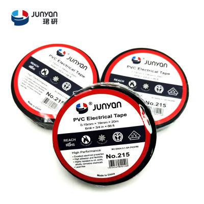 China 215 Flame Retardant PVC Electrical Tape 0.15mm Thickness 600V Rating IEC60454-3 Certified for Industrial Applications for sale