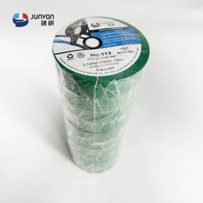 China 113 PVC Electrical Tape 50mm 25mm 19mm Flame Retardant 600V Rating 0.13mm Thickness for sale