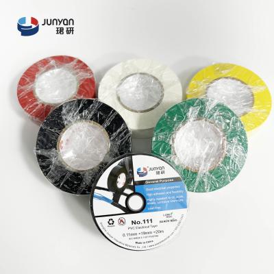 China JUNYAN 213 PVC Electrical Tape 0.13mm Thickness 600V Voltage Resistance ROHS REACH Certified for sale