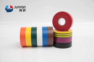 China JUNYAN Flexible Electrical Tape Flame Retardant Yellow PVC Tape Lead Free for sale