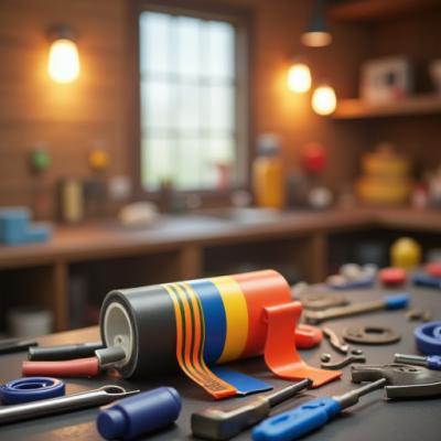 China JUNYAN PVC Electrical Tape Roll Color Coding / Marking Rubber Adhesive Tape Chemical Resistant for sale