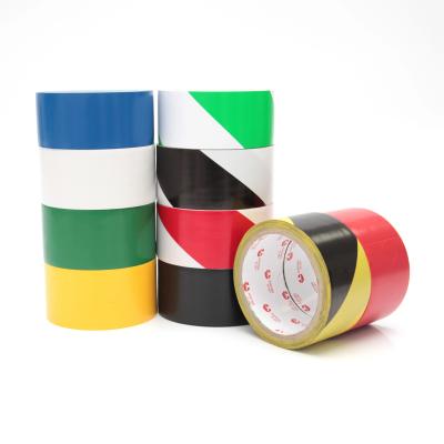 China JUNYAN PVC Floor Marking Tape with 20-28 N/cm Tensile Strength and 150% Elongation for Hazard Warning for sale