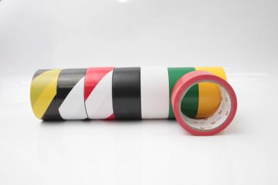 China PVC Hazard Warning Floor Marking Tape 36 Yards Length 150% Elongation with 20-28 N/cm Tensile Strength for sale