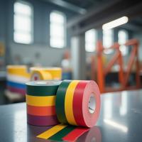China JUNYAN PVC Masking Tape 55m Length 0.14mm Thickness with 150°C Temperature Resistance for Industrial Applications for sale