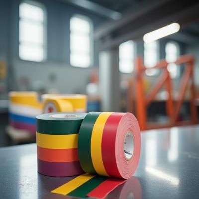 China JUNYAN PVC Masking Tape 55m Length 0.14mm Thickness with 150°C Temperature Resistance for Industrial Applications for sale
