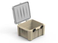 China Double Wall Plastic Rotational Molded Cooler 150L Ice Box With Lock System for sale