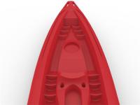 China Red Plastic Sit On Top Kayak With Double Wall Lid Cover Customized Size for sale
