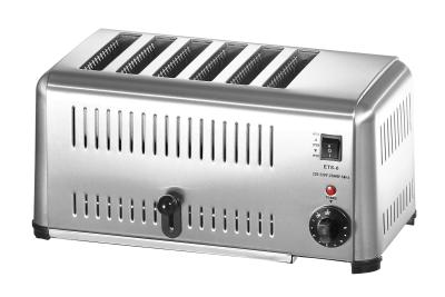 China 2.5kw Stainless Steel 6 Slice Capacity Toaster Oven 220V-240V Individual Heating Control for sale