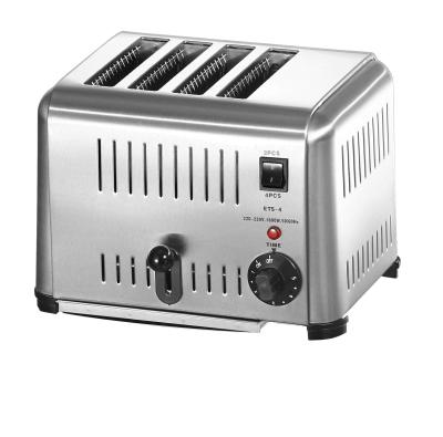 China Stainless Steel 4 Slice Toaster Oven 1.8kw 220V-240V Commercial Electric Toaster for sale