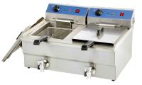 China 6KW 20L Restaurant Commercial Electric Deep Fryer With Valve Steel Construction for sale