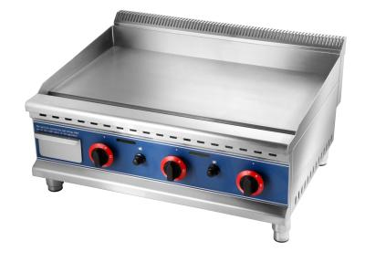 China Stainless Steel LPG 2800pa Commercial Gas Griddle With 12mm Thickness Plate for sale