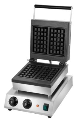 China Stainless Steel Commercial Electric Waffle Baker 2.38kw With Adjustable Temperature for sale