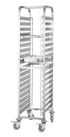 China Stainless Steel Tray Trolley with Lockable Castors and Disassembly Structure for Heavy Load Capacity for sale