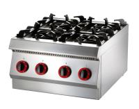 China Stainless Steel Table Top Gas Stove LPG NG Commercial Counter Top Gas Range 4x5kw for sale