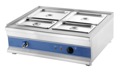 China Silver Grey Stainless Steel Bain Marie Commercial Kitchen Equipment 1.5KW 220-240V for sale