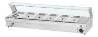 China Commercial Catering Electric Bain Marie 1.5kw 220V With Glass Cover for sale