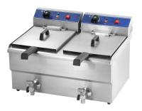 China Stainless Steel Double Tank Commercial Deep Fryer Electric Kitchen Equipment Energy Saving for sale