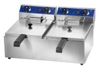 China 10L+10L Dual Tank Electric Deep Fryer With Basket Lifter And Temperature Control for sale