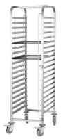 China Stainless Steel Tray Trolley with Lockable Castors and Disassembly Structure for Heavy Load Capacity for sale