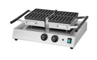 China 1.8kW Stainless Steel Manual Waffle Baker Machine With Thermostat Control for sale