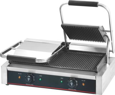 China Stainless Steel Panini Contact Grill 220-240V 3.6kw Non Stick Surface Easy Clean for sale