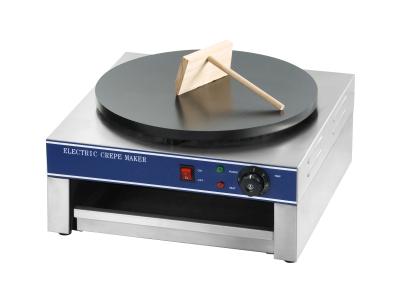 China Commercial Electric Crepe Maker with Stainless Steel Construction, 400mm Non-Stick Heating Plate, and Adjustable Thermostat Control for sale