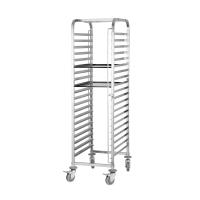 China Stainless Steel Tray Trolley with Lockable Castors and Disassembly Structure for Heavy Load Capacity for sale