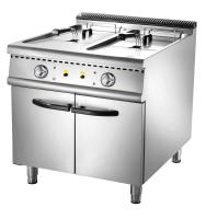 China Commercial Kitchen Equipment Electric Fryer with Dual Tanks and Easy Clean 304 Stainless Steel Surface for Food Preparation for sale