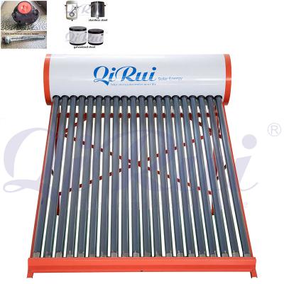 China Compact Non-Pressure Solar Water Heater 200L Stainless Steel Thermosiphon Vacuum Tube for sale