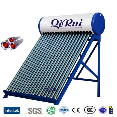 China Non Pressure Solar Water Heater 50L to 500L Vacuum Tube Solar Hot Water System for sale