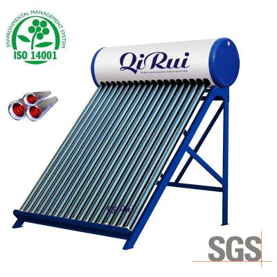China Compact Non-Pressure Vacuum Tube Solar Water Heater 60L to 500L CE Certified for sale