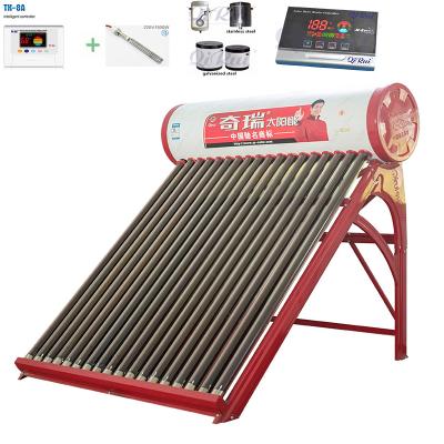 China Compact Non Pressure Vacuum Tube Solar Water Heater 50L to 500L with CE Approval for sale