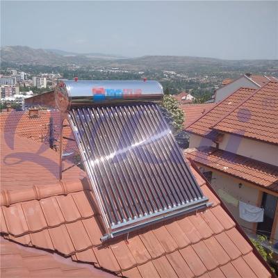 China Compact Non-Pressure Vacuum Tube Solar Water Heater 200L Stainless Steel Tank for sale