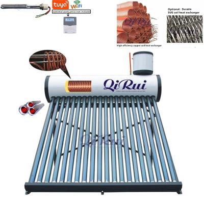China Pressurized Solar Water Heater 200L 300L Copper Coil Pre Heated System with Assistant Tank for sale